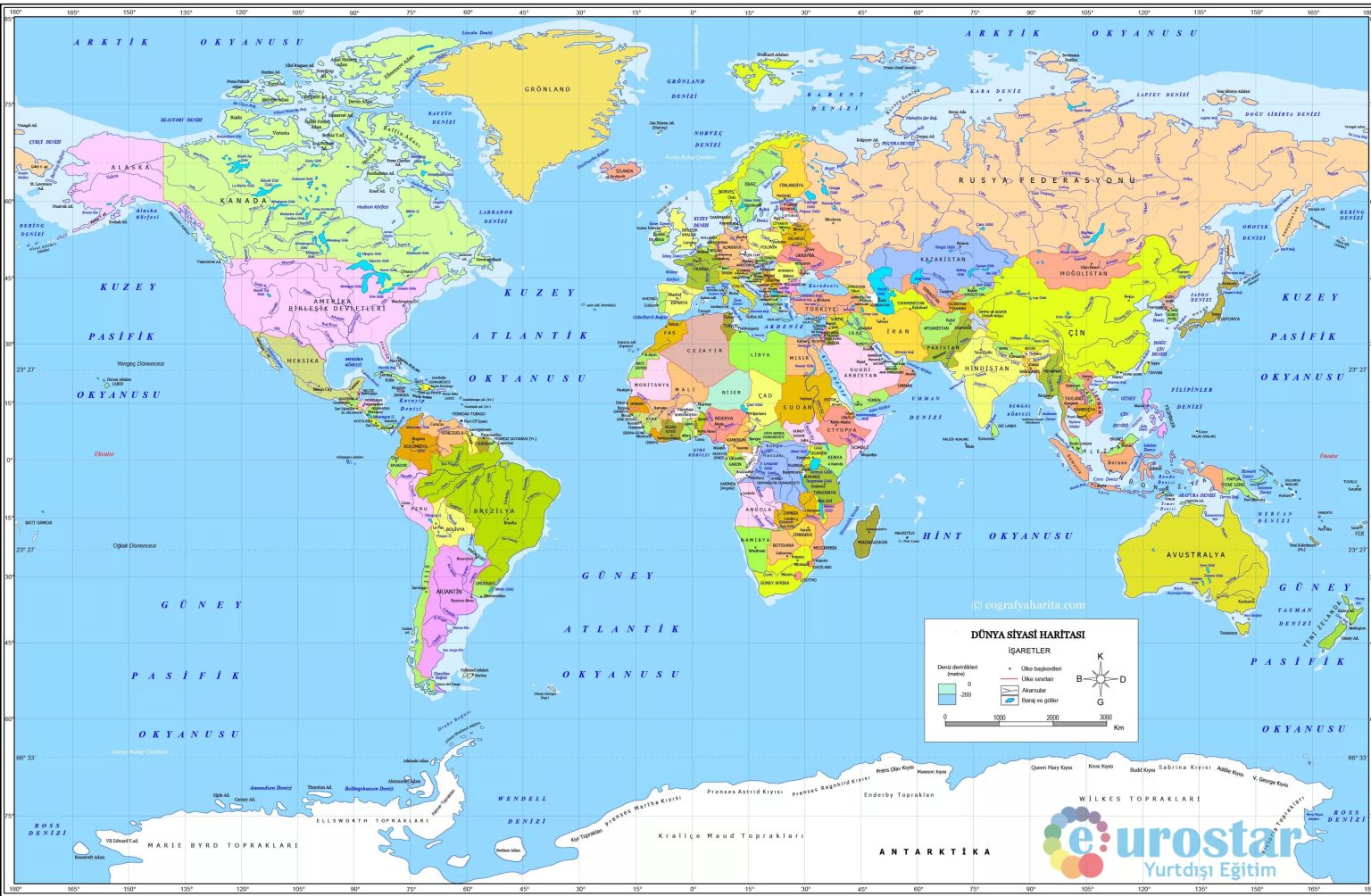 Dünya haritası | Eurostar